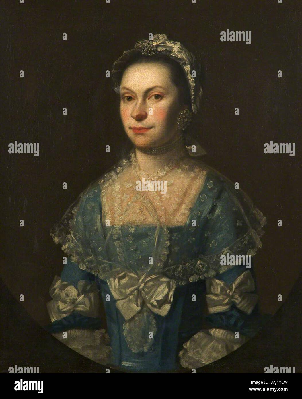 A portrait of Elizabeth Hyde (1721-1780), painted circa 1765 by ...
