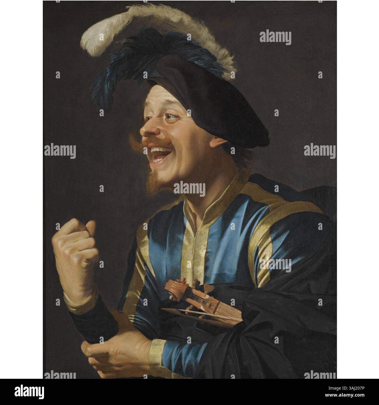 Gerard van Honthorst's 1624 painting 'A Laughing Violinist' portrays a ...