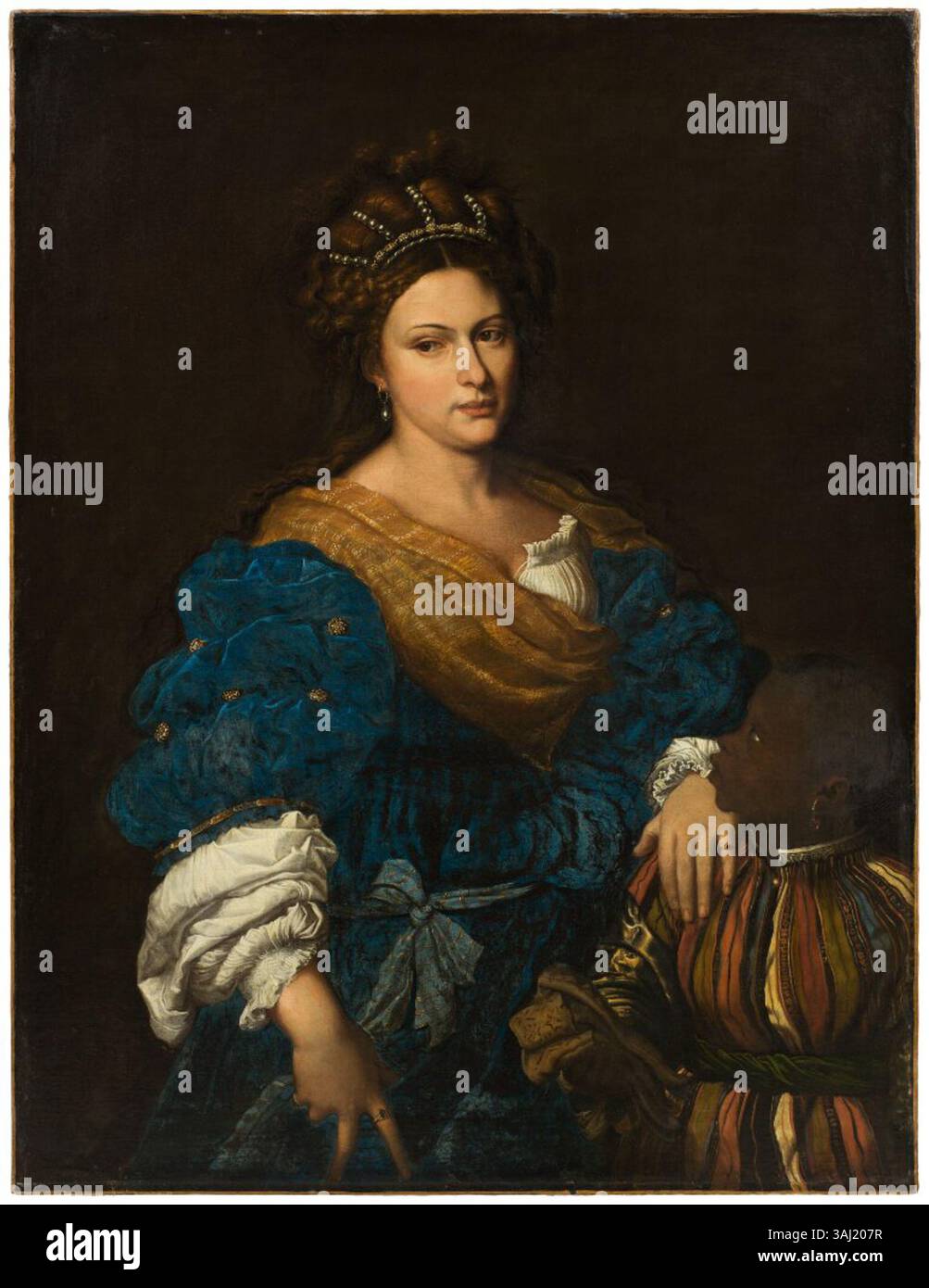 This 17th-century portrait, attributed to Titian’s school, features ...