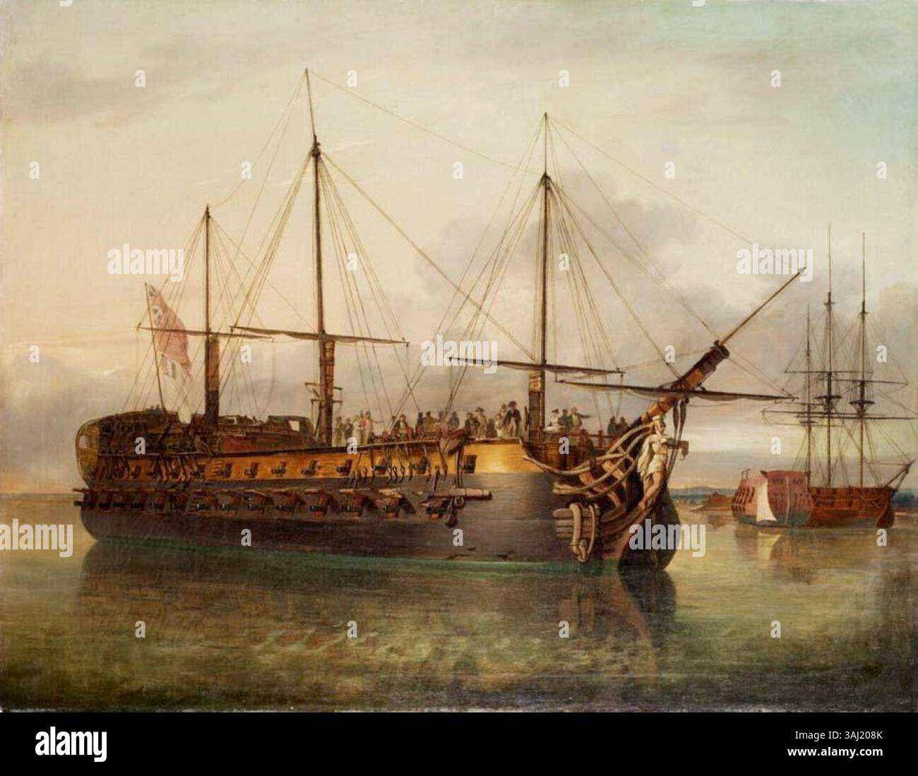 An 18th-century painting, attributed to Richard Livesay, depicting the ...