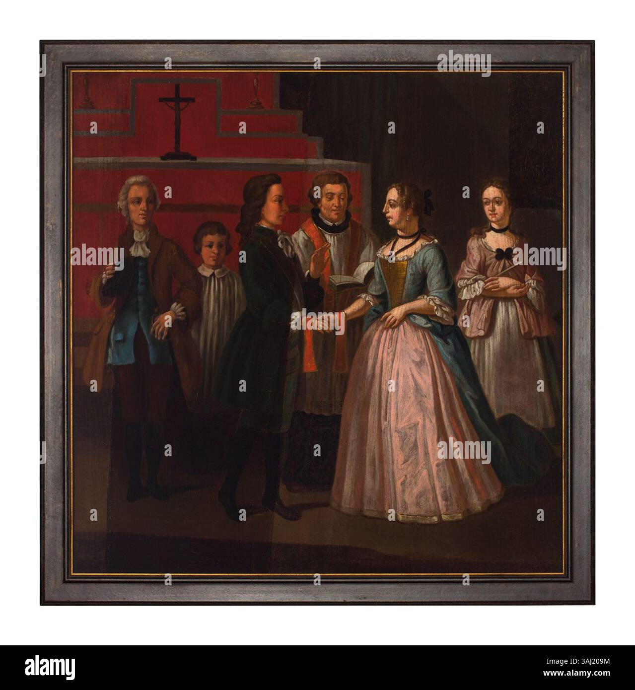 Anonymous Dutch artwork depicting two separate scenes representing the ...