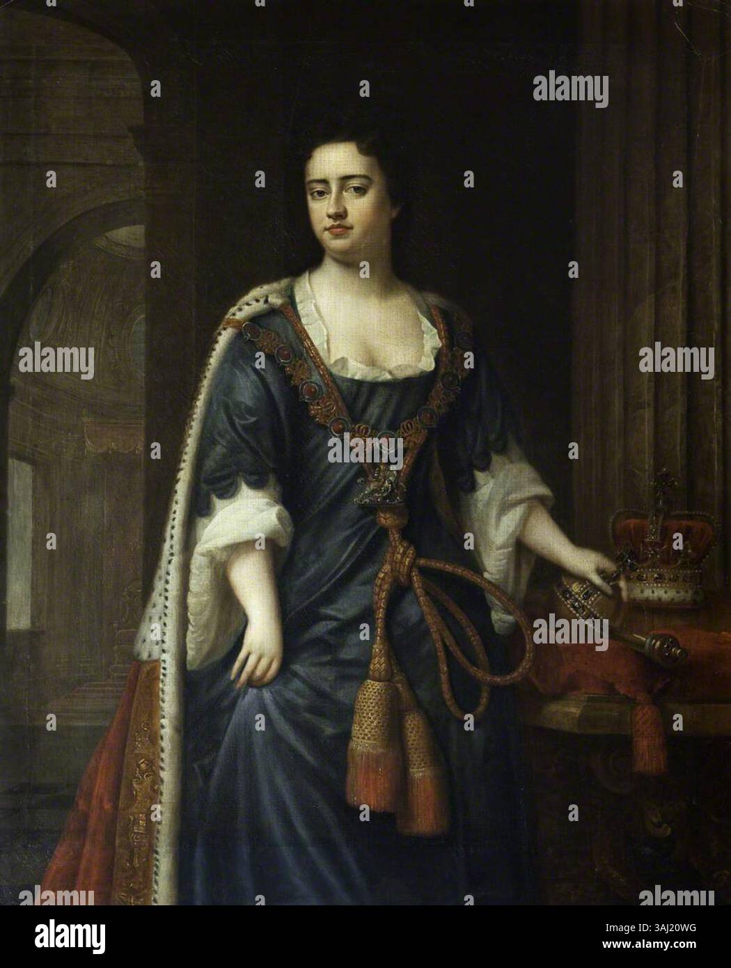 This portrait, attributed to Michael Dahl, depicts Queen Anne of Great ...
