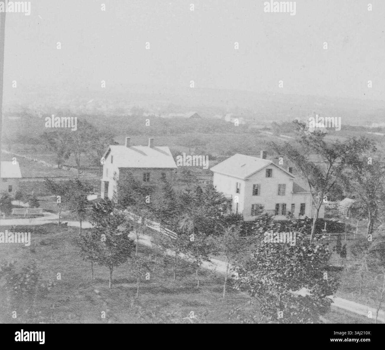 Photograph from circa 1860 showing a view of President Ballou's home ...