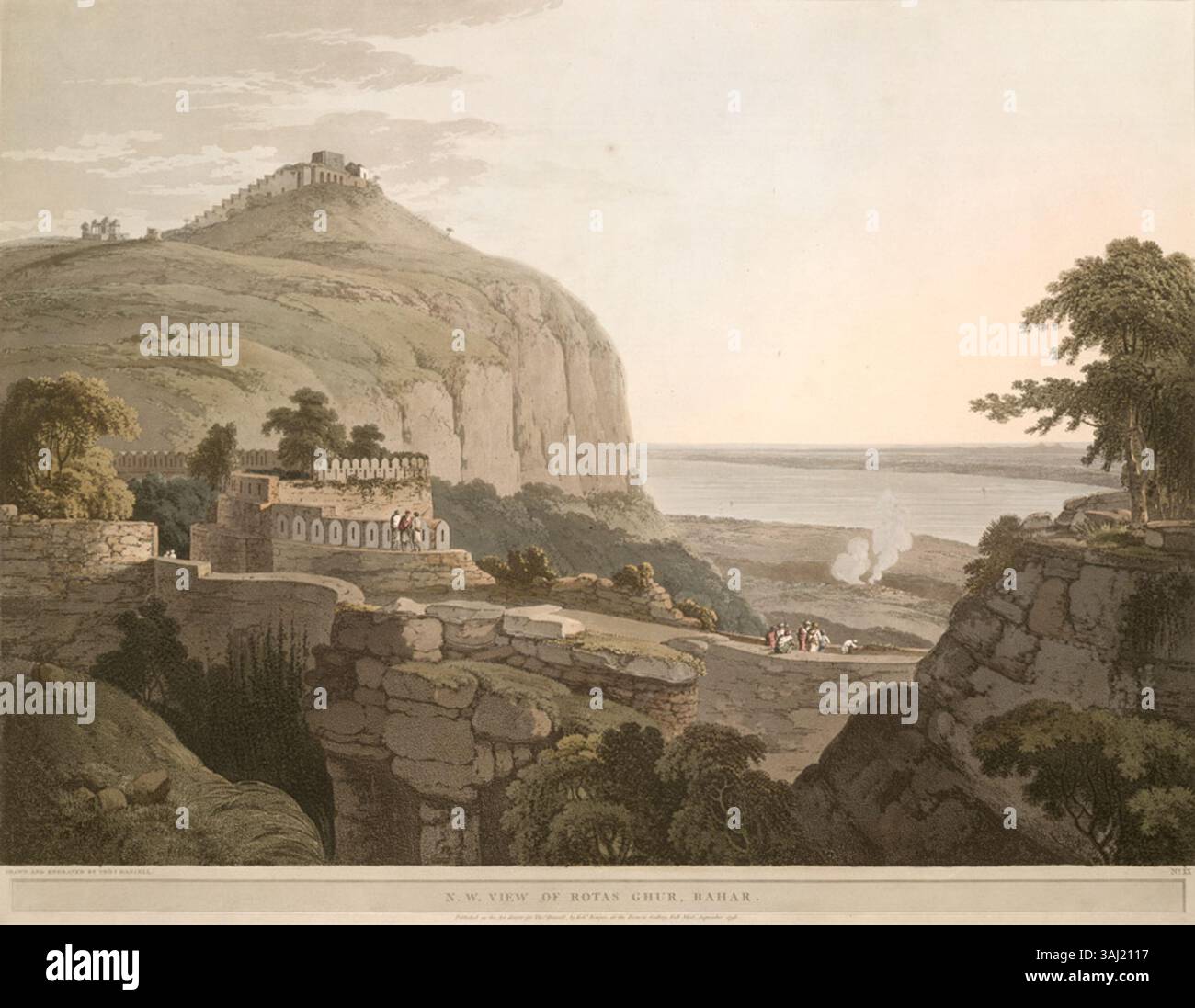 This print from Thomas Daniell's 'Oriental Scenery' shows the ruins of ...