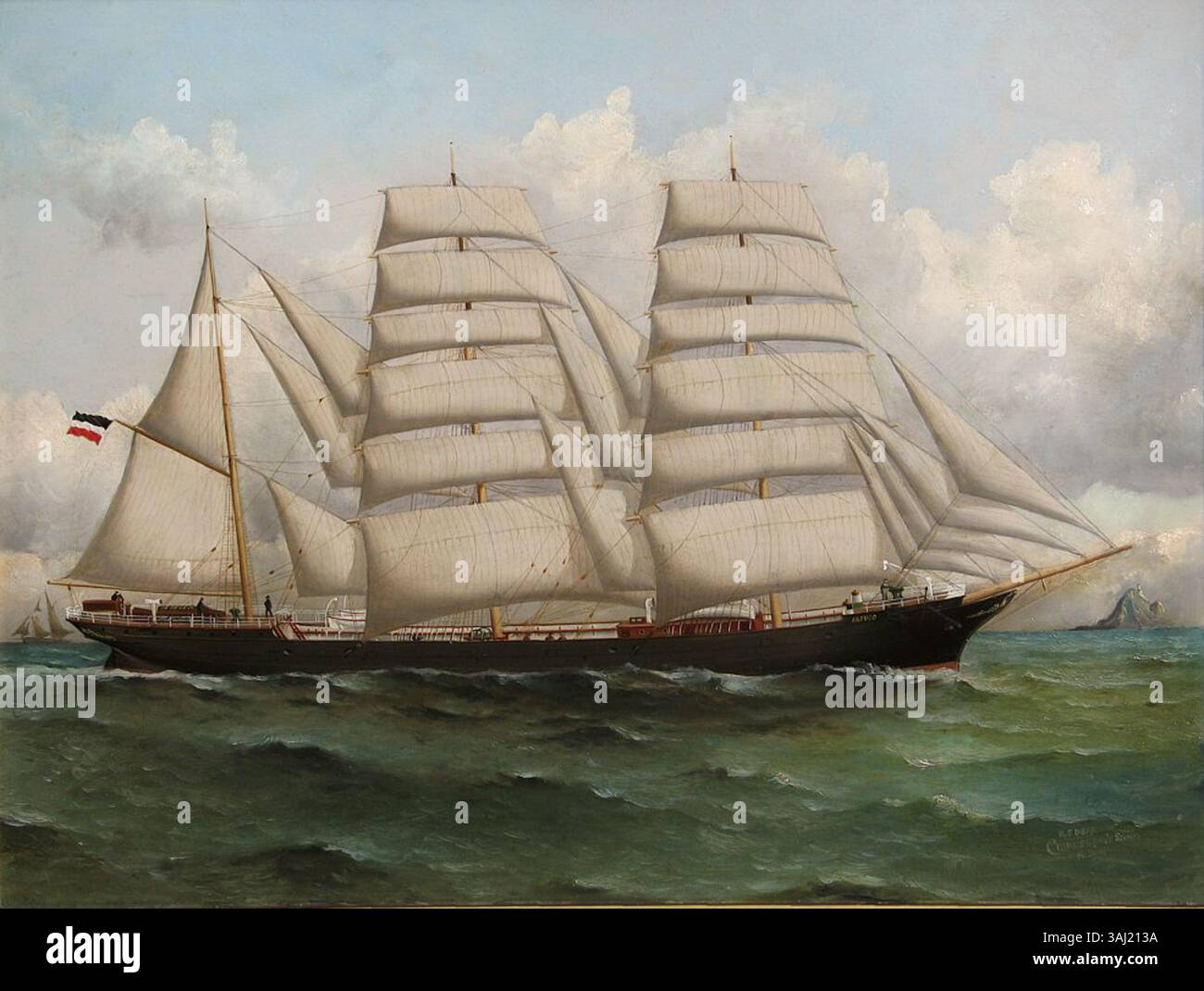 William Edgar's 1903 painting depicts the German steel barque *Antuco ...