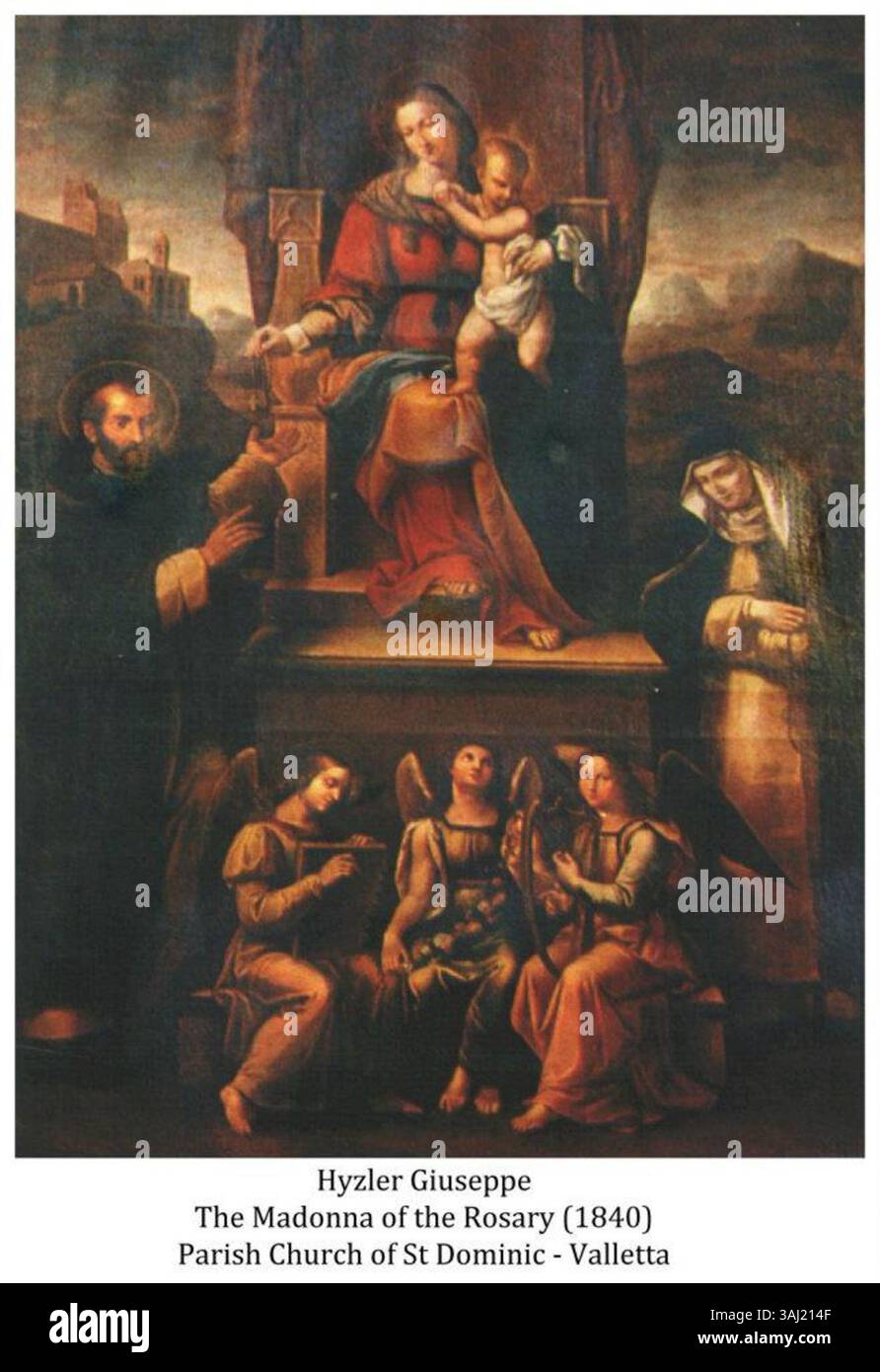 The Madonna of the Rosary, painted by Giuseppe Hyzler in 1840, located ...