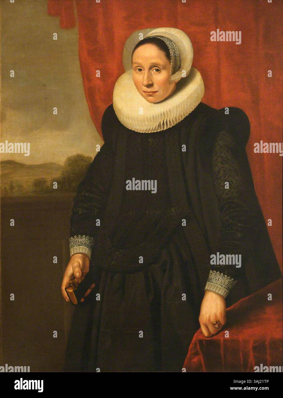 This 1633 oil on canvas portrait of an unknown lady, painted by the ...