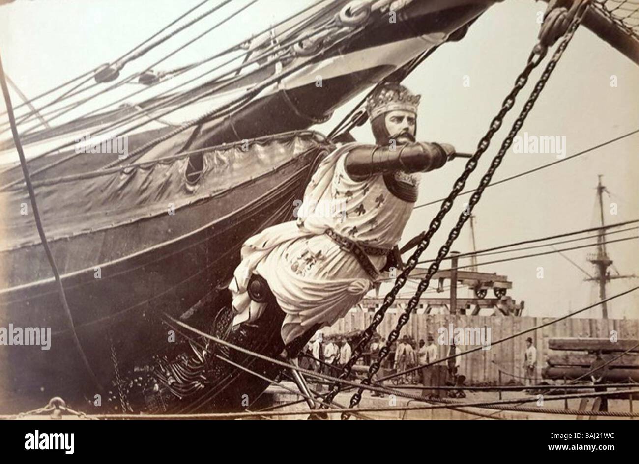 The figurehead of HMS Black Prince, a Warrior-class battleship from the ...