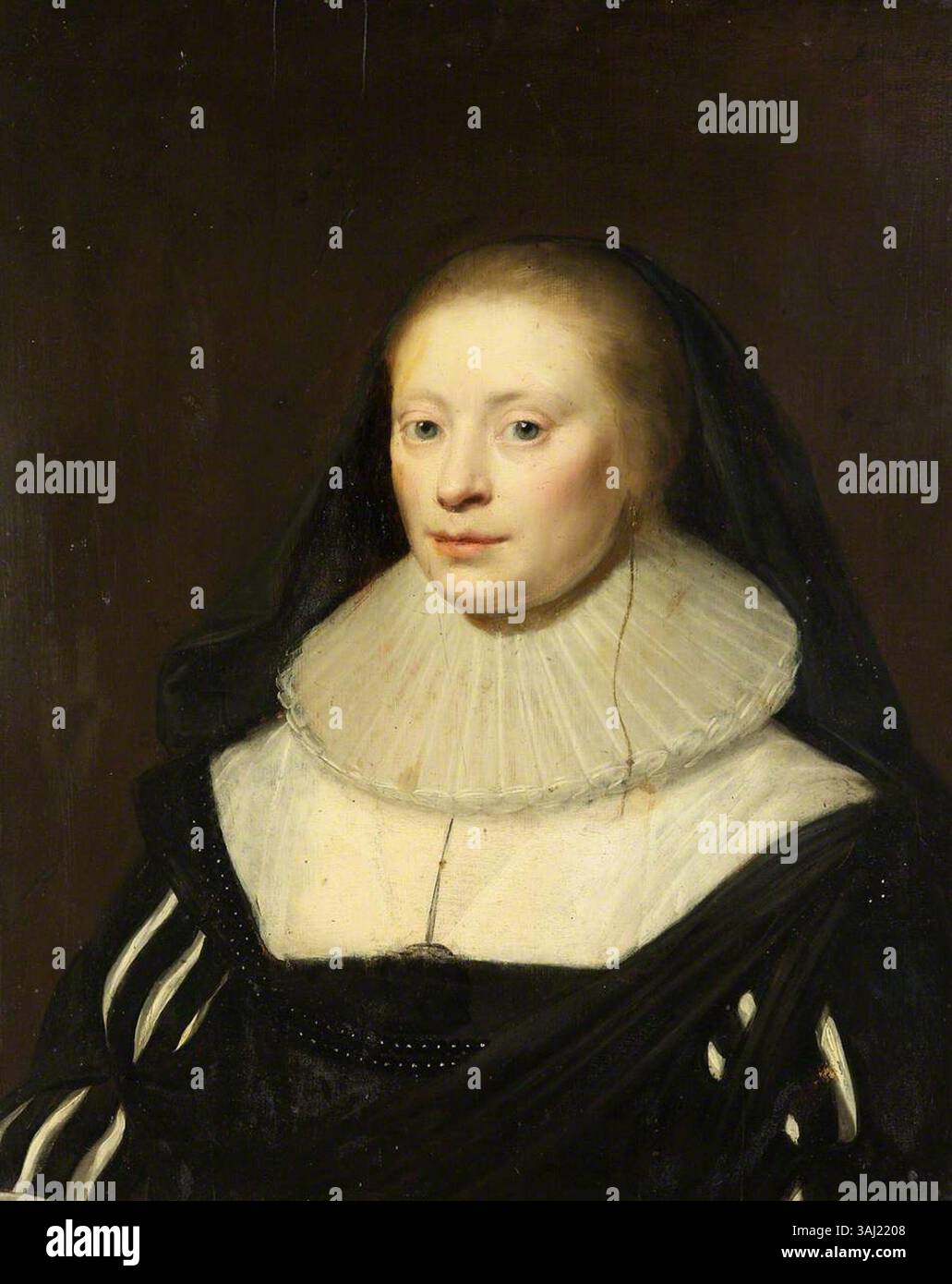 Attributed to Cornelius Johnson, this portrait, created in 1626 ...