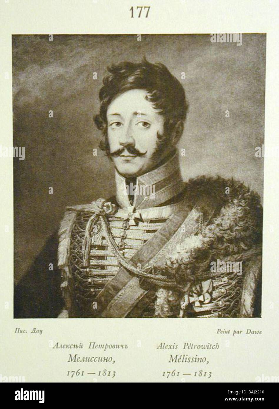 The 1908 engraving of Aleksei Petrovich Melissino (1761-1813), a ...