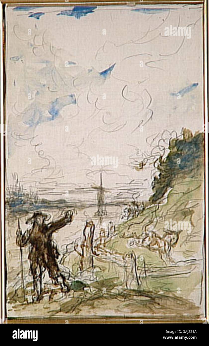 'Le Vieillard et l'Âne' by Gustave Moreau depicts an old man and a ...