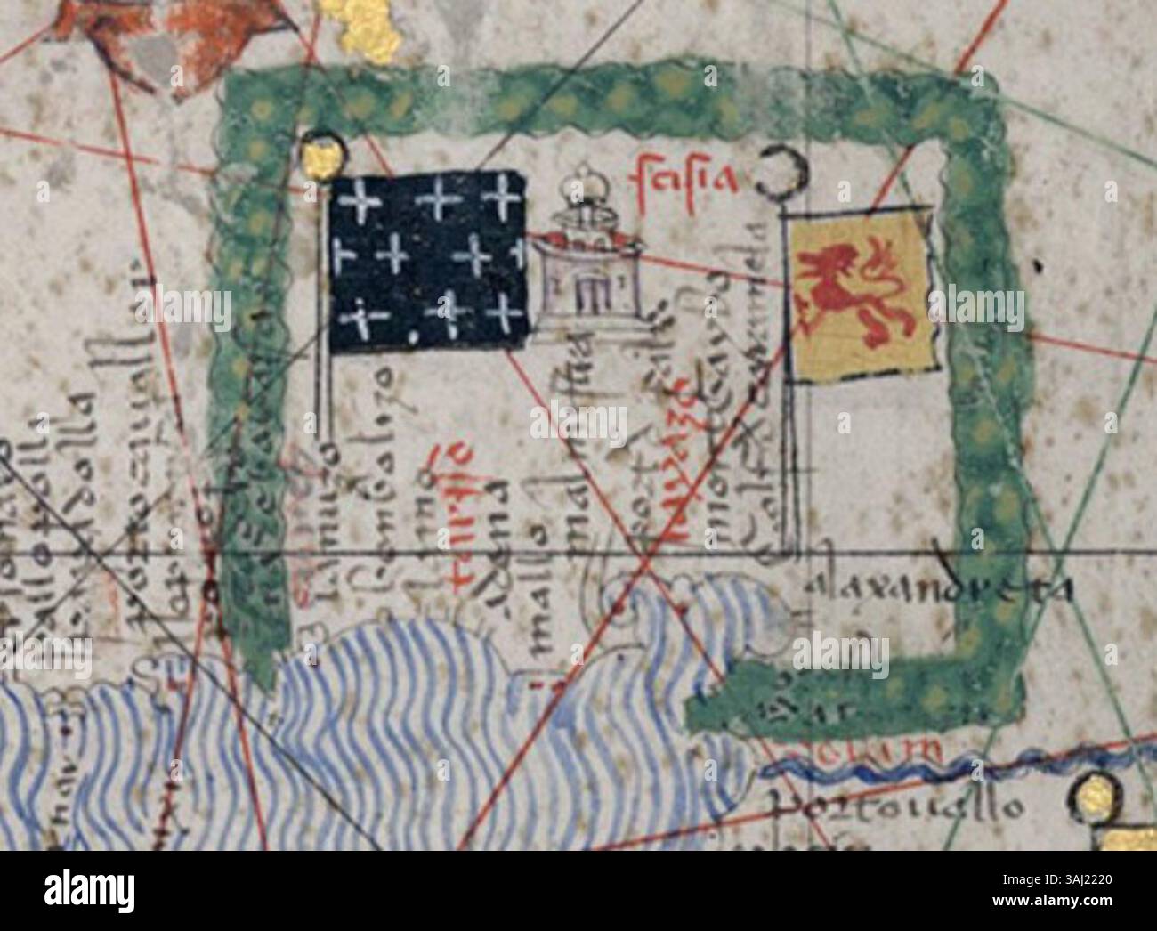 The Catalan Atlas of 1375, by Cresques Abraham, features a detailed map ...