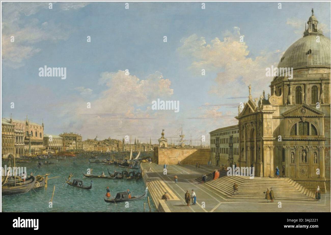 A landscape painting by Bateman Master, based on Canaletto's style ...