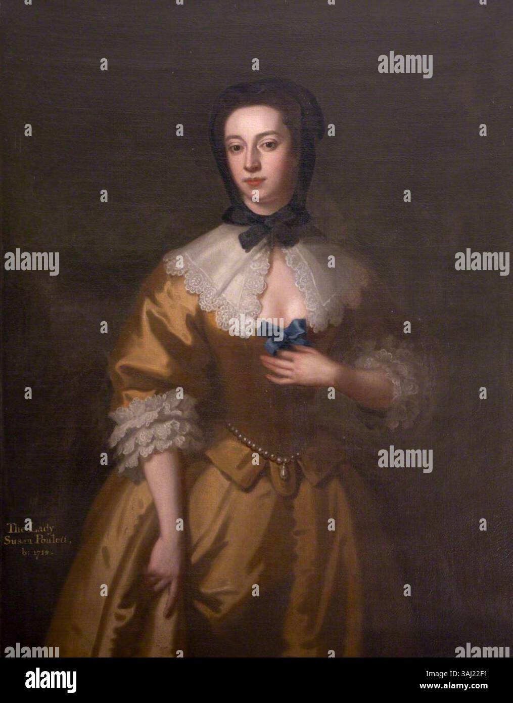 A portrait of Lady Susannah Poulett (b. c.1708 - 1788), painted in 1750 ...