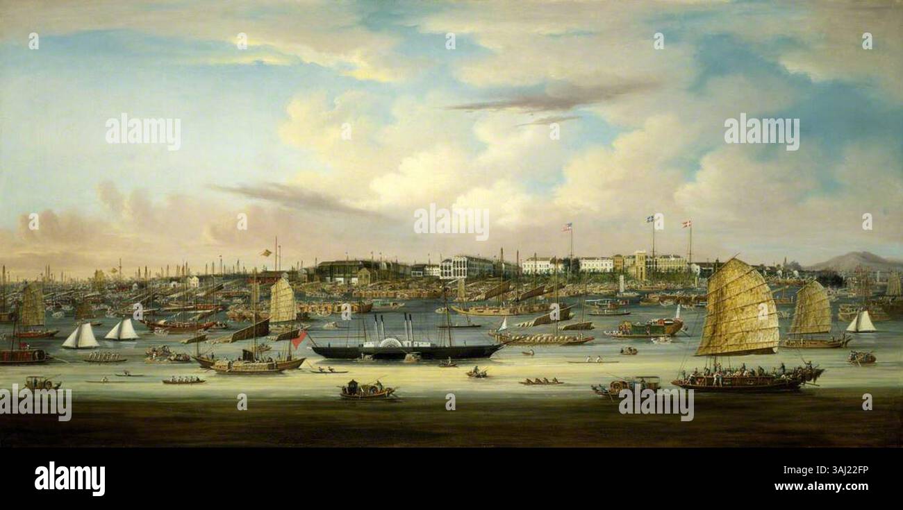 'Shipping off Canton' is a painting from the Chinese School, created ...