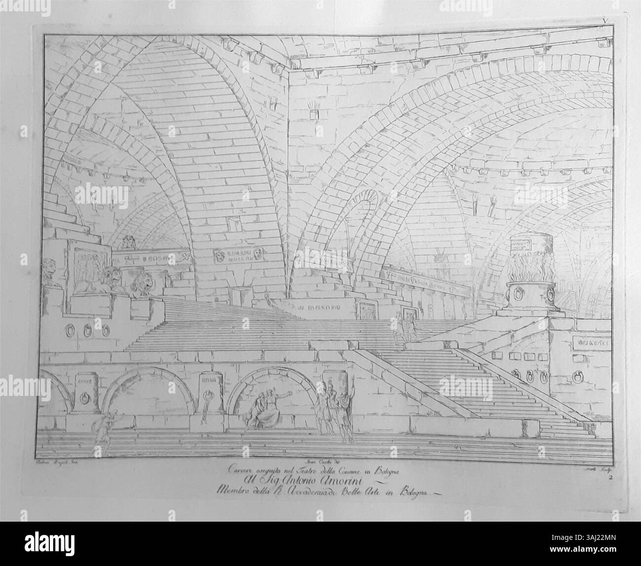 Another lithograph by Antonio Basoli, created between 1800 and 1810 ...