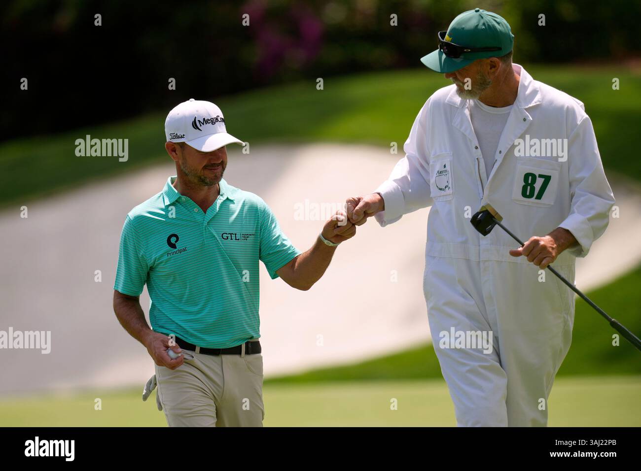 Brian Harman celebrates after a birdie on the second hole during the ...