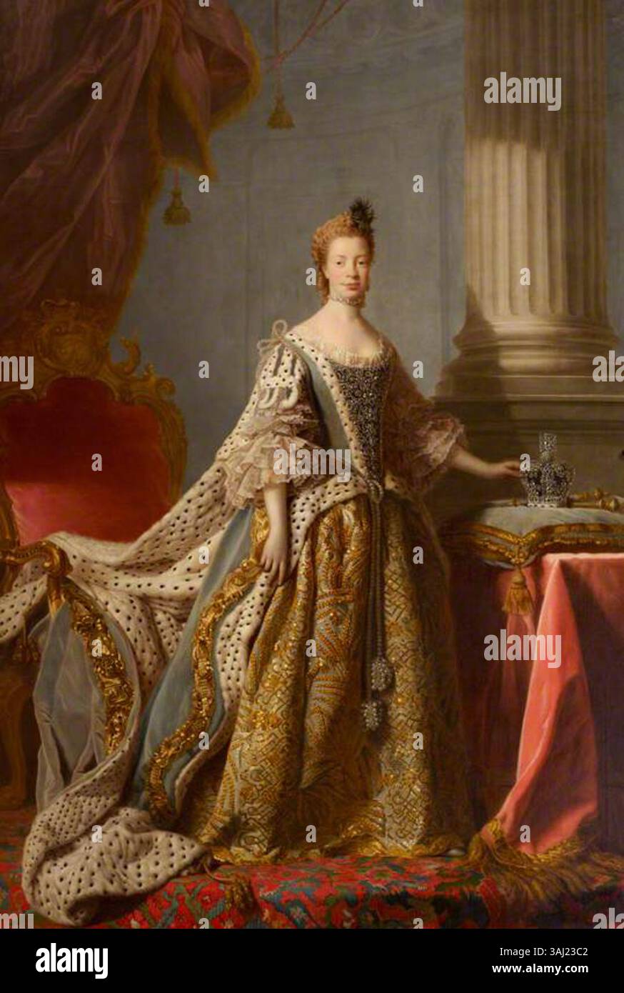 This portrait of Queen Charlotte, attributed to the studio of Allan ...