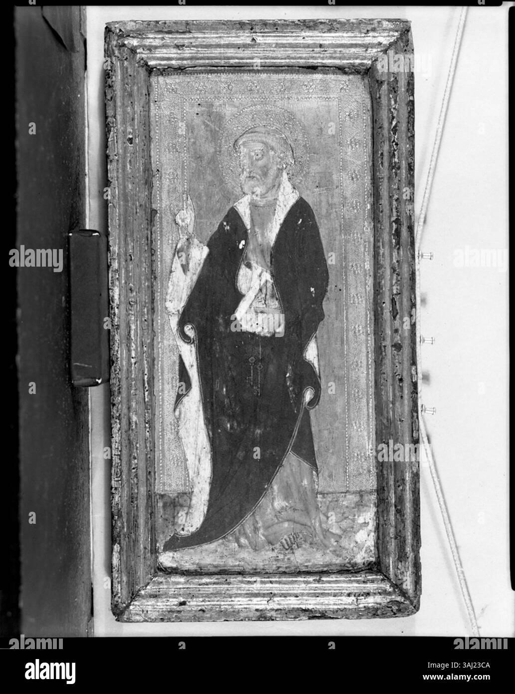 This circa 1400 to 1450 painting of Saint Peter, depicted with ...