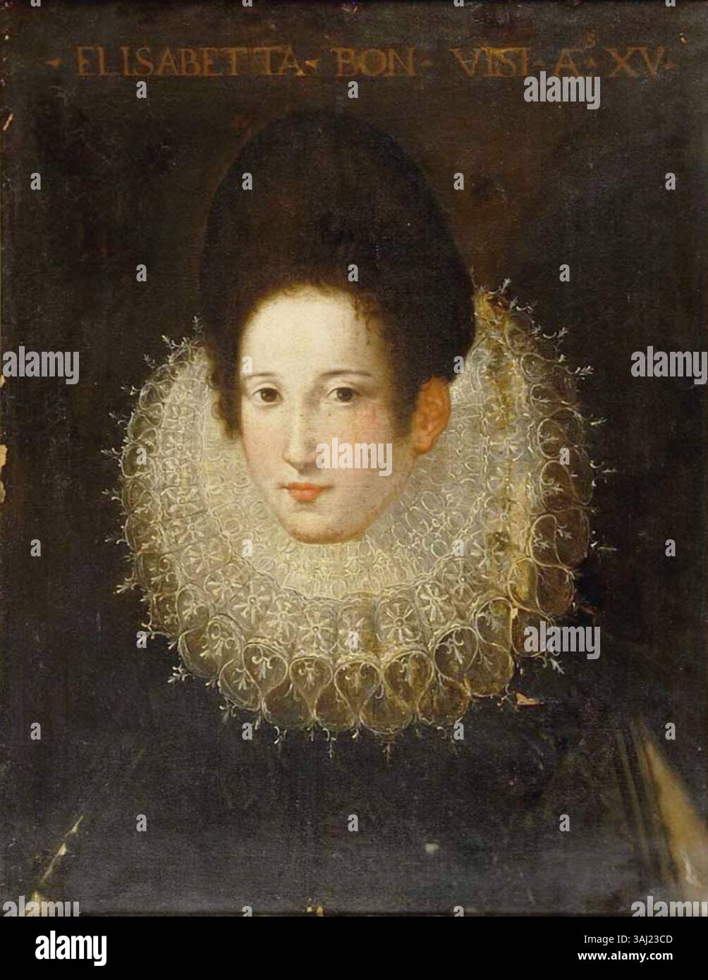 This portrait of Elisabetta Bonvisi, painted between 1590 and 1599 by ...