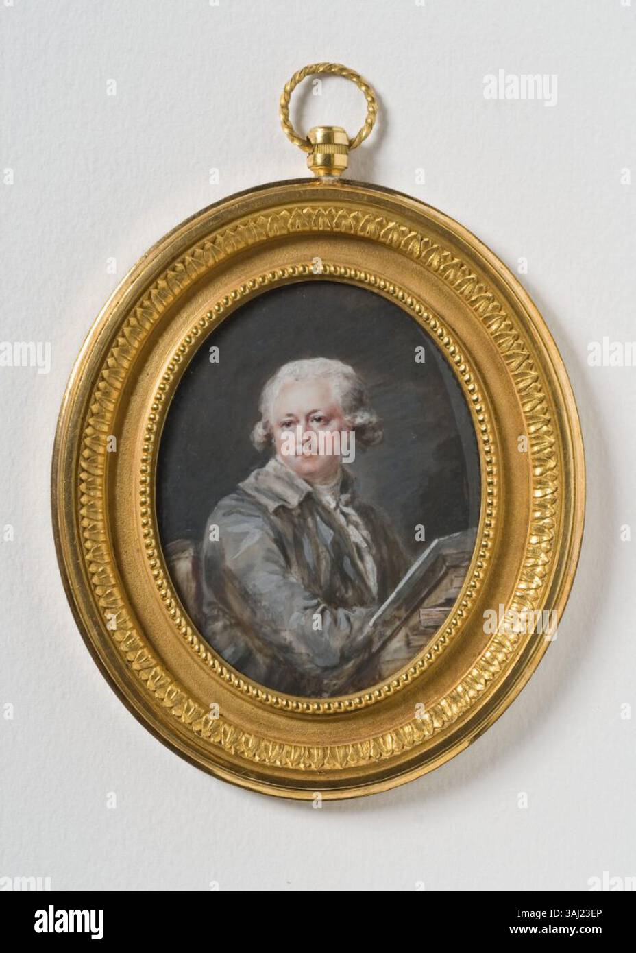 A self-portrait by Peter Adolf Hall, painted in the late 18th century ...