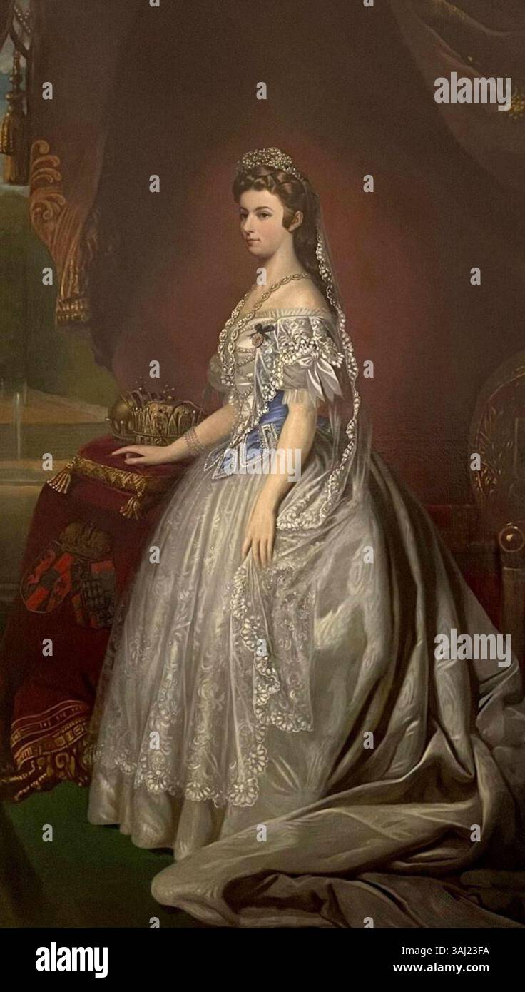 This 1864 painting by Ferenc Klimkovics portrays Empress Elisabeth of ...