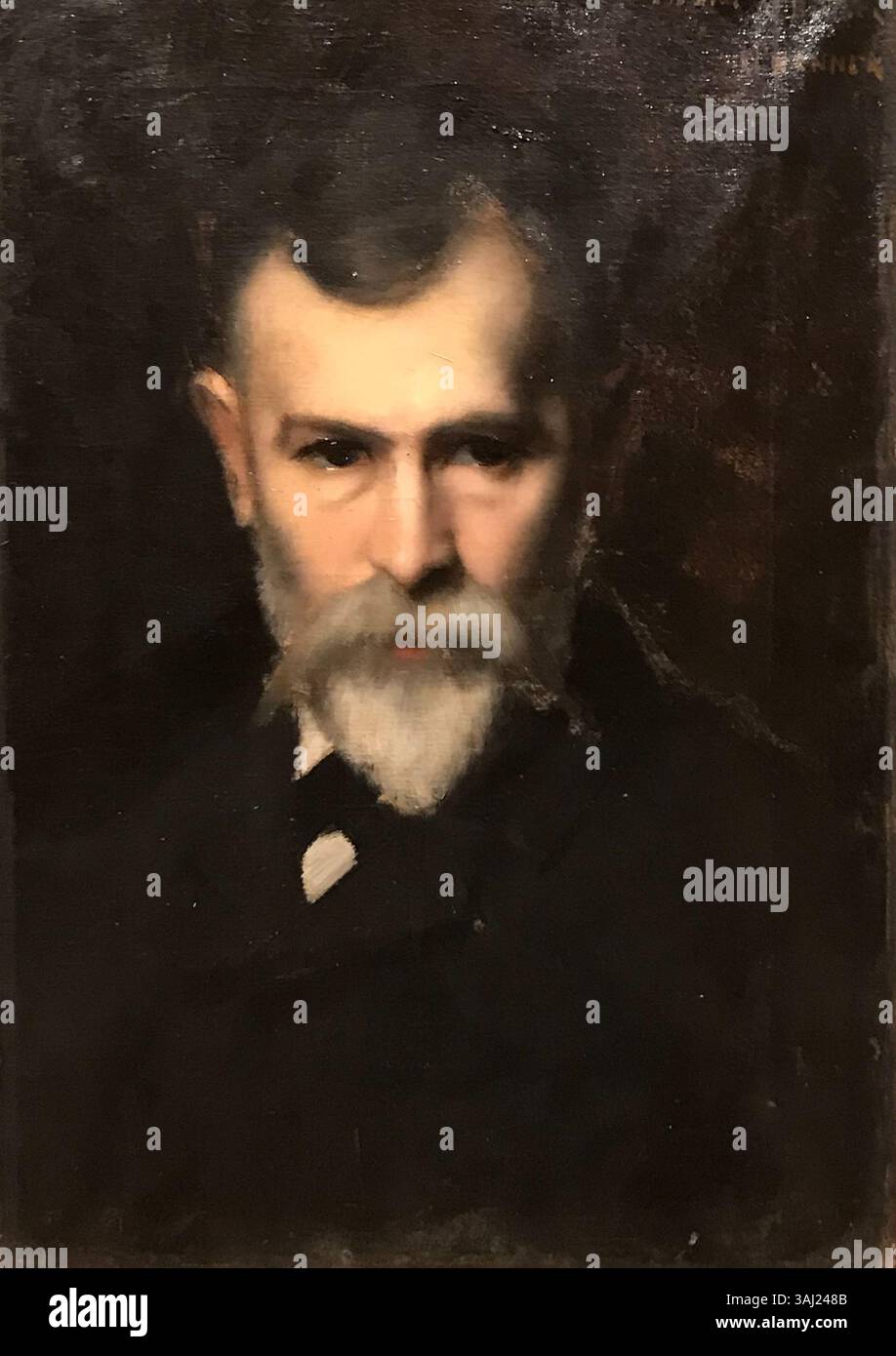 This 1890 oil painting by Jean-Jacques Henner portrays Emmanuel Benner ...