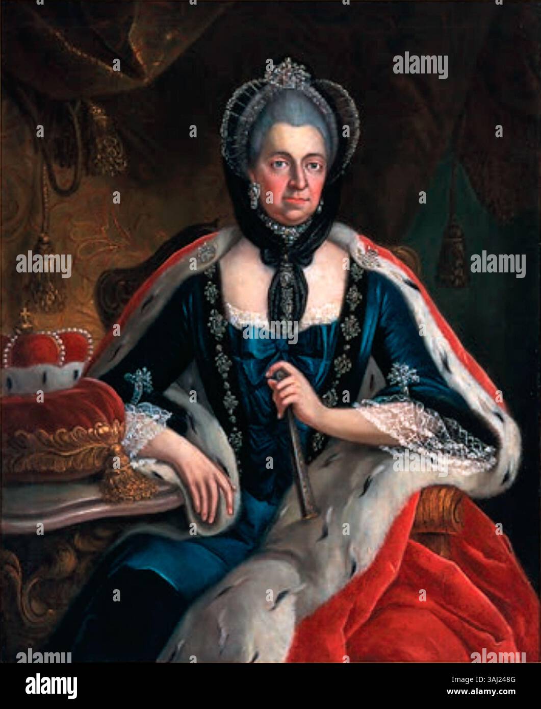 This 18th-century oil portrait by J. W. Hauwiller features Princess ...