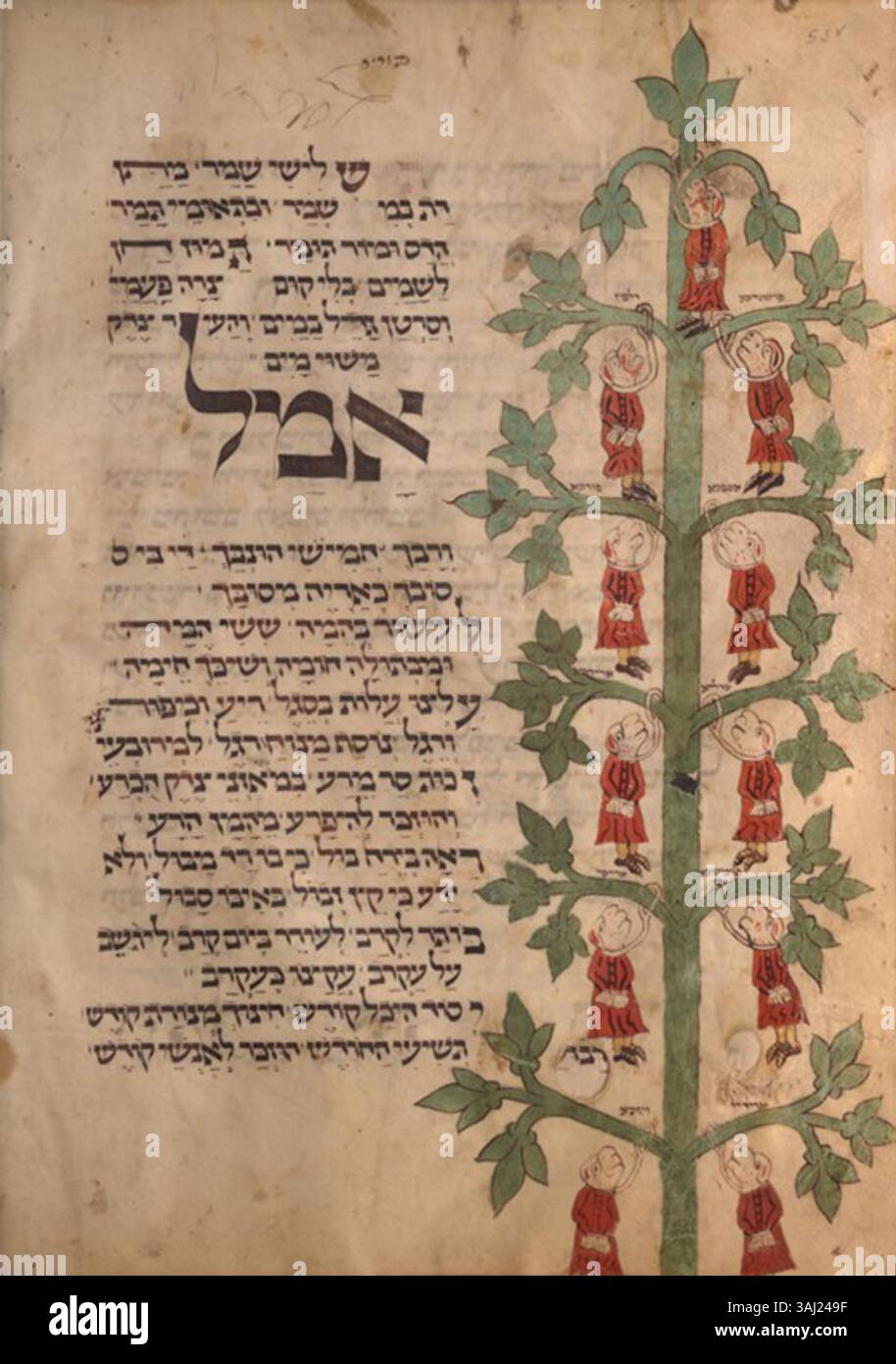 The Hammelburg Mahzor (1348) contains a vivid image of Haman and his ...