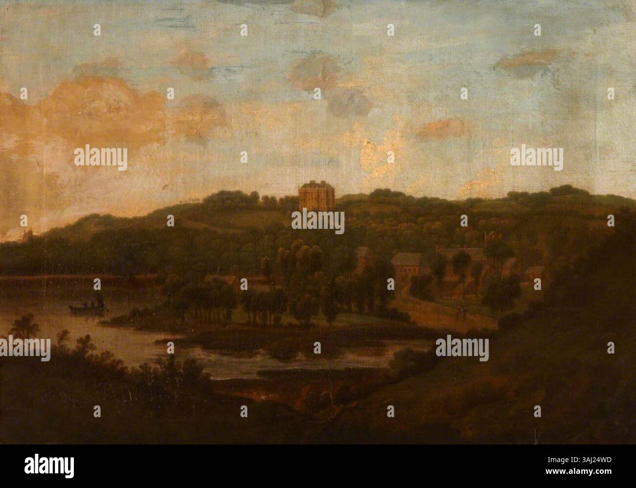 This landscape, attributed to Jonathan Fisher, shows the view of Castle ...