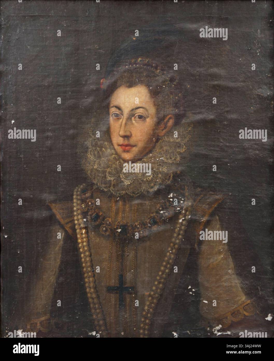 The portrait depicts a princess of the House of Savoy, painted between ...