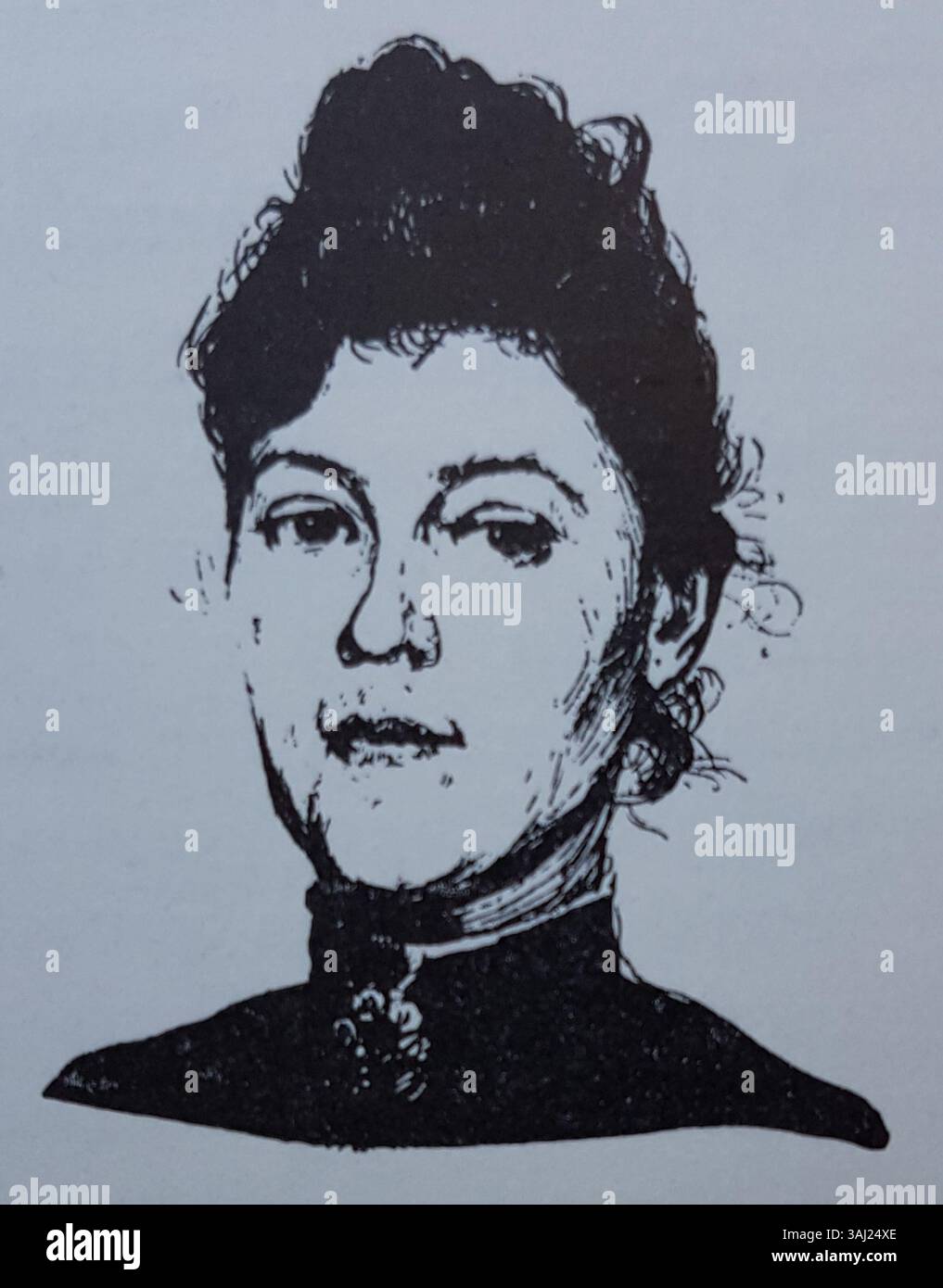 Maria Wrangel af Sauss, portrayed by Arthur Sjögren, a photographed ...