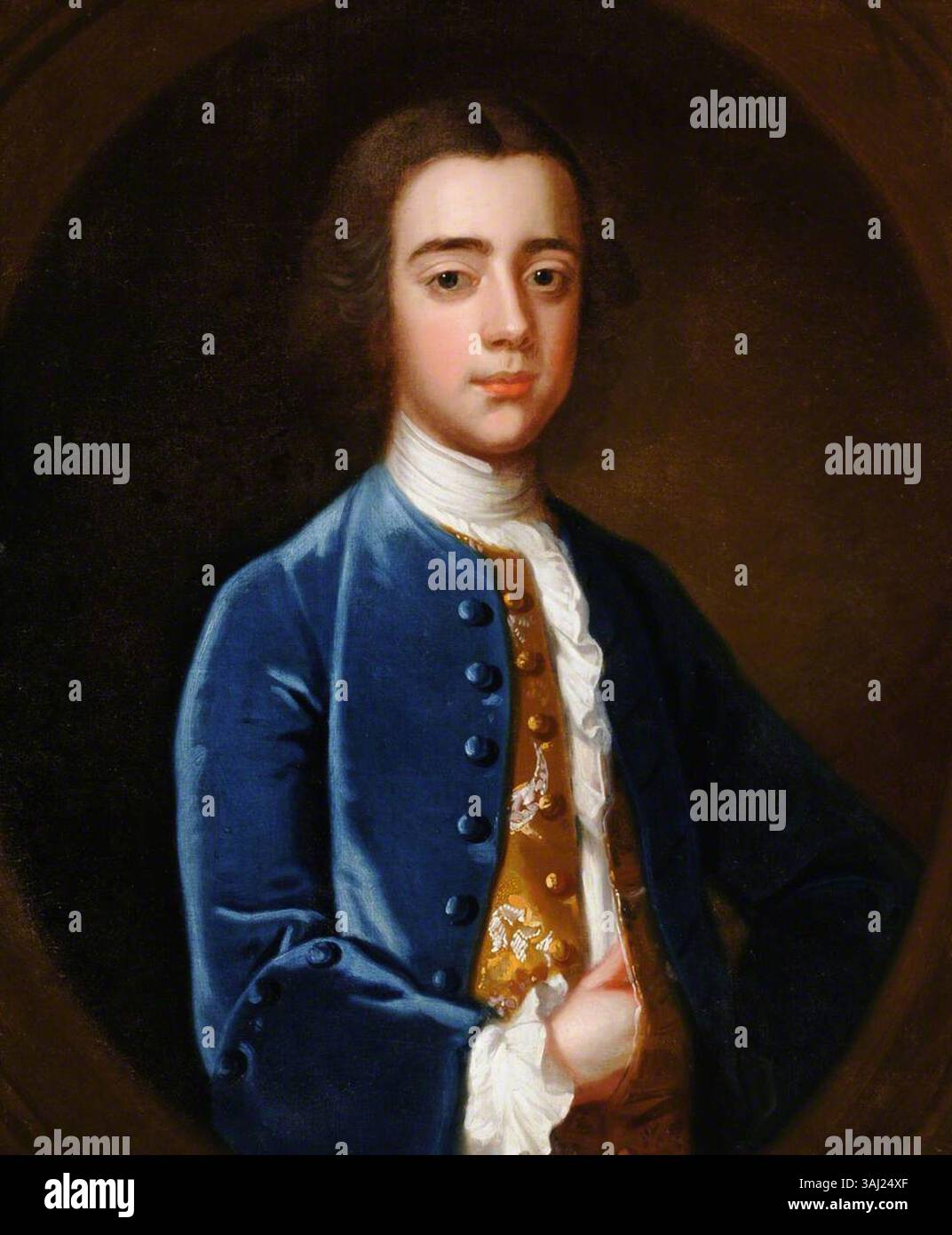 This portrait depicts Francis Lewis Hugonin (d.1755), painted between ...