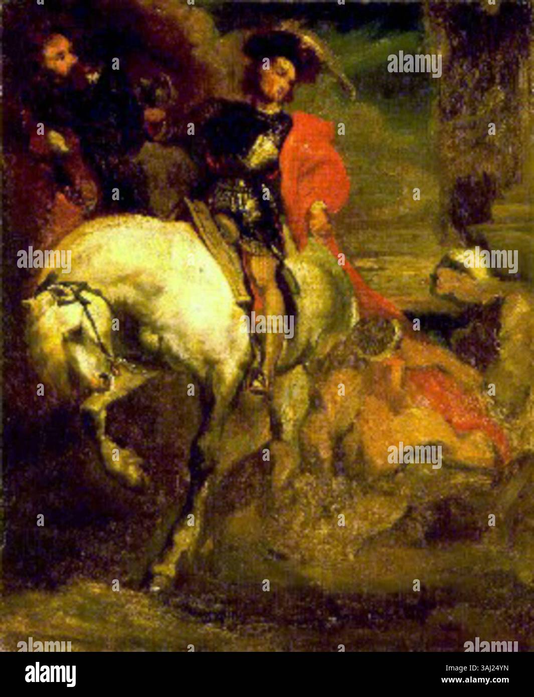 Géricault's depiction of Saint Martin sharing his cloak with a poor man ...