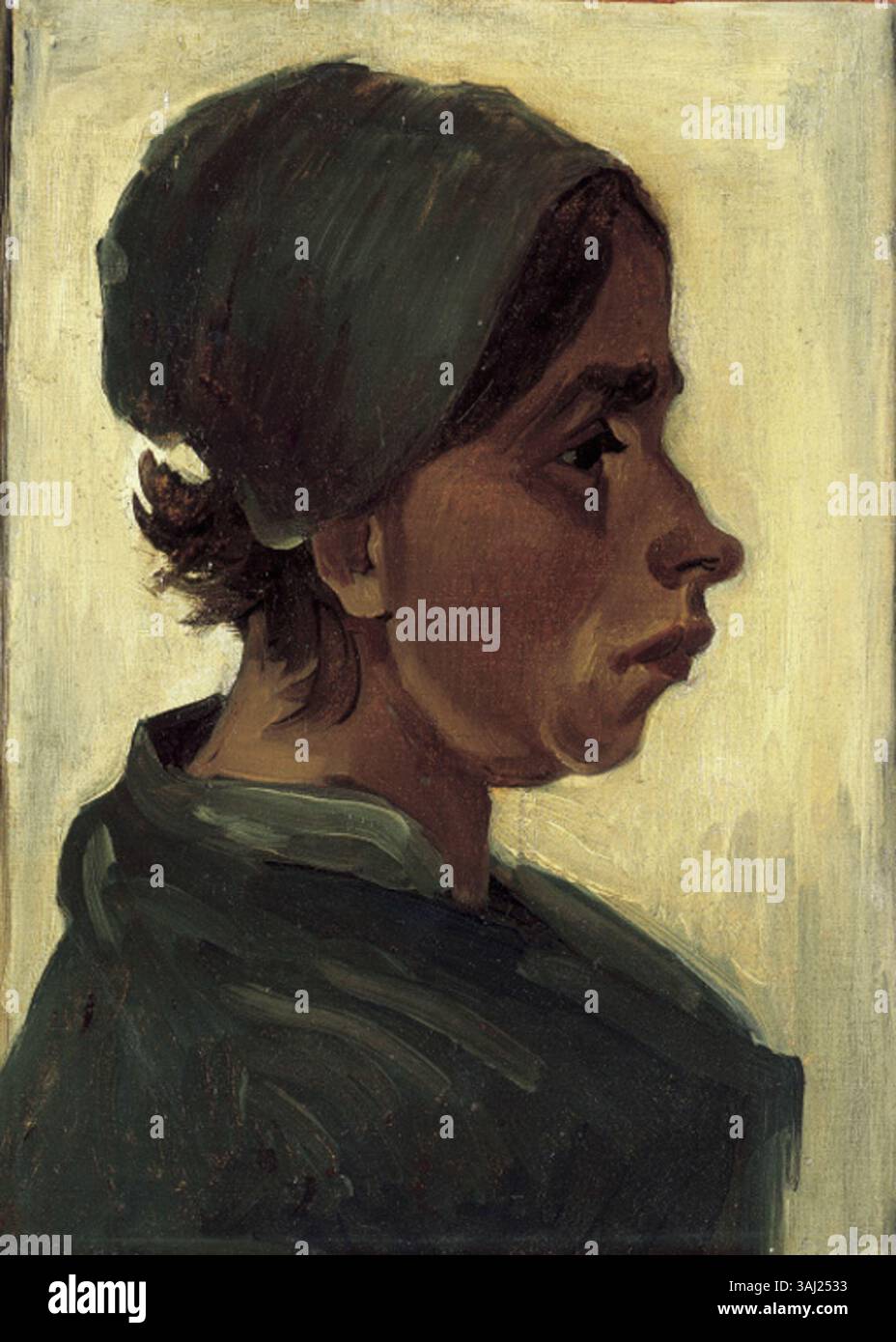Vincent van Gogh’s 'Peasant Woman, Head,' painted in 1884-1885, depicts ...
