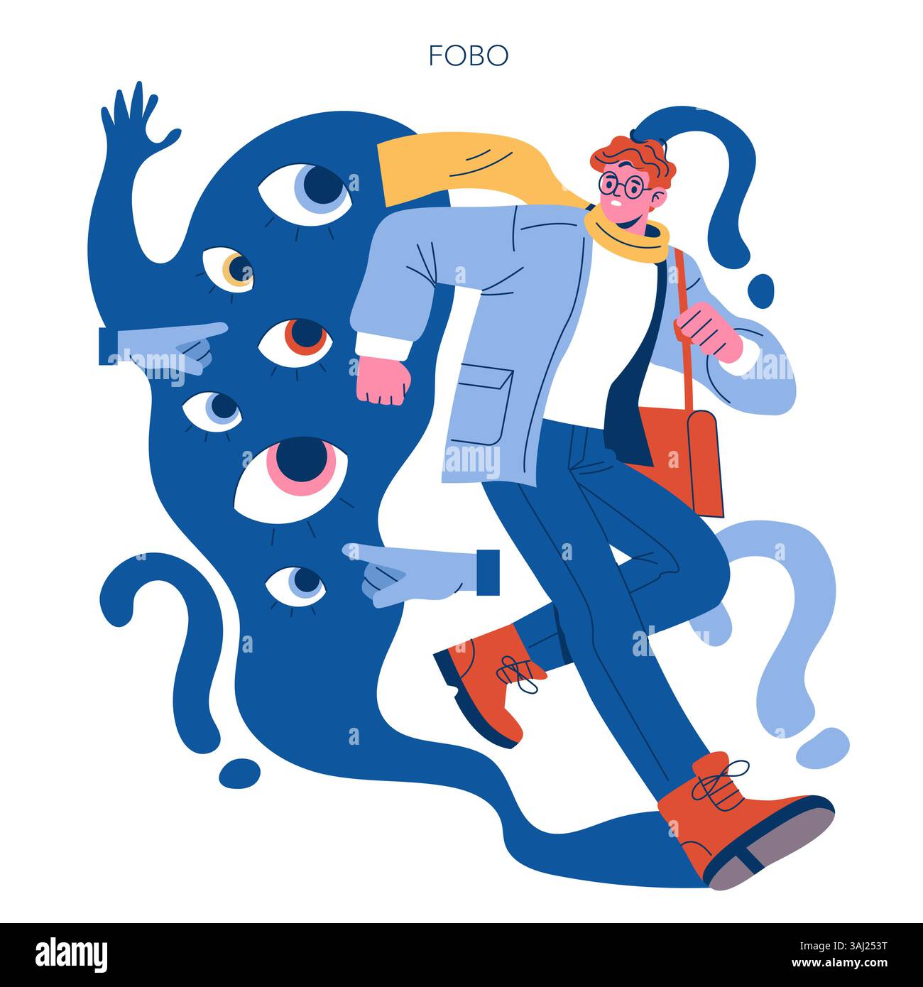 FOBO concept. Illustrating the fear of better options and decision ...