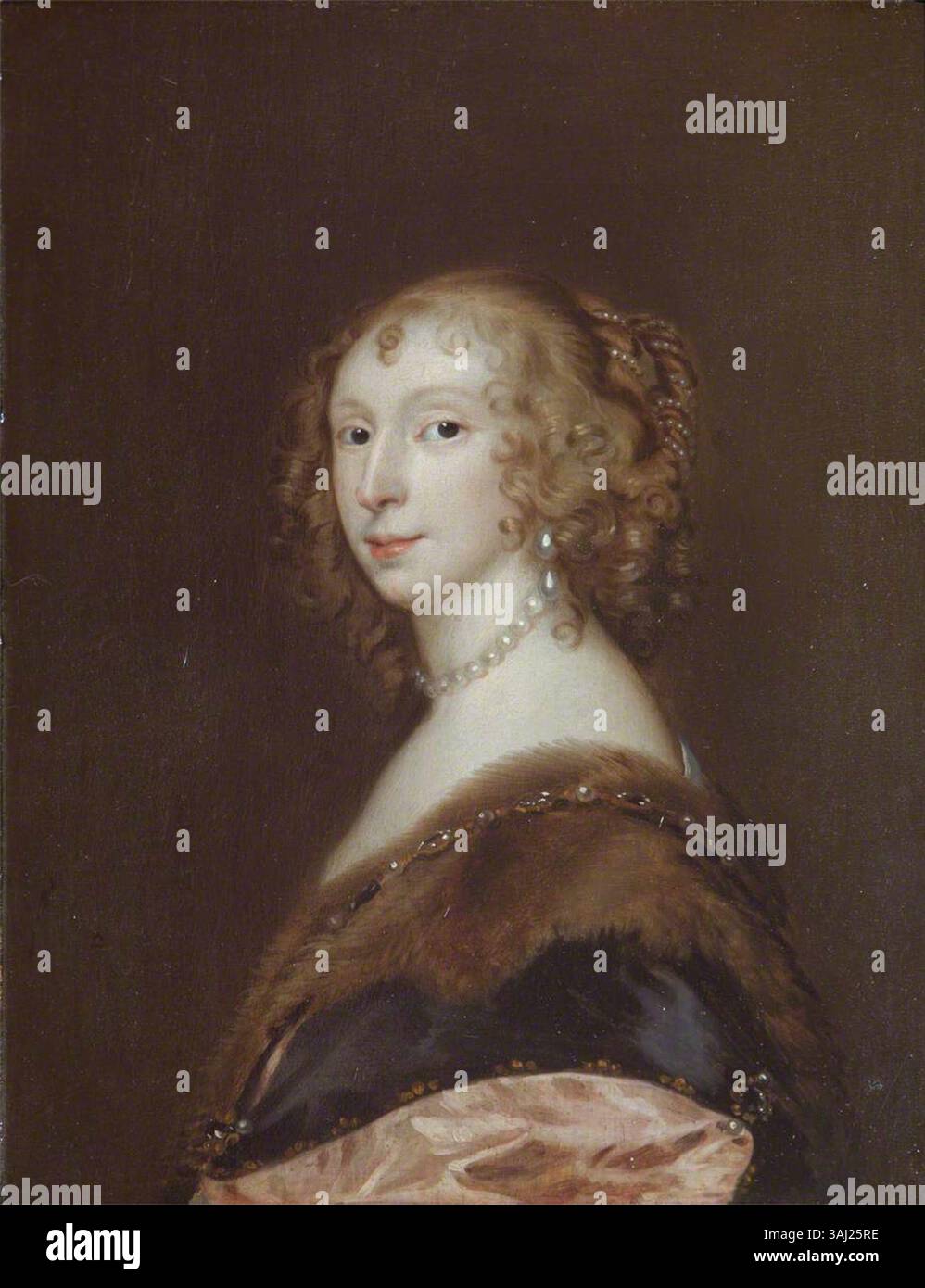 A painting of Mary Hill, Lady Killigrew, after Anthony van Dyck, dated ...
