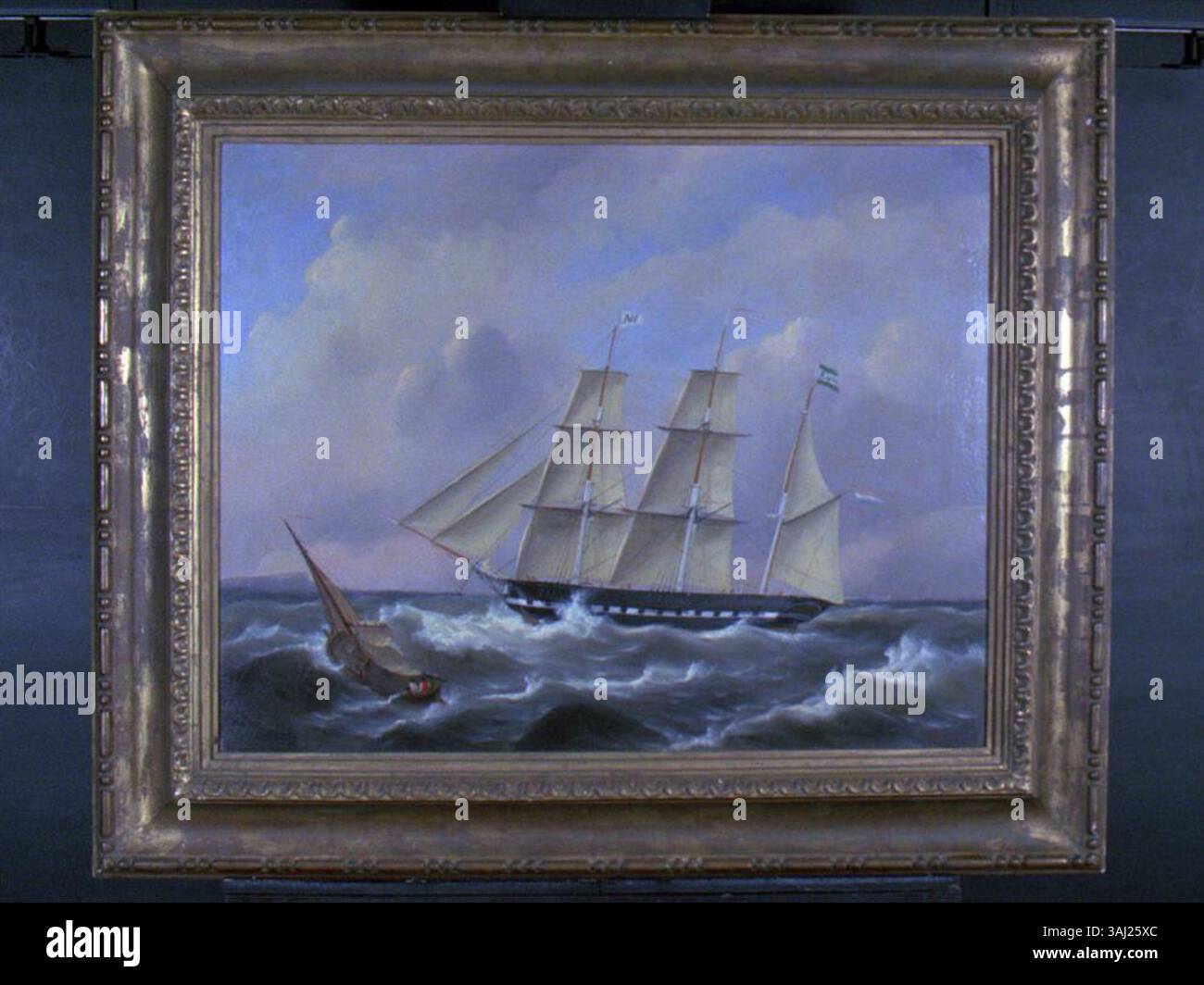 This 1856-1857 painting depicts the bark ship 'Amboina' from the A. van ...