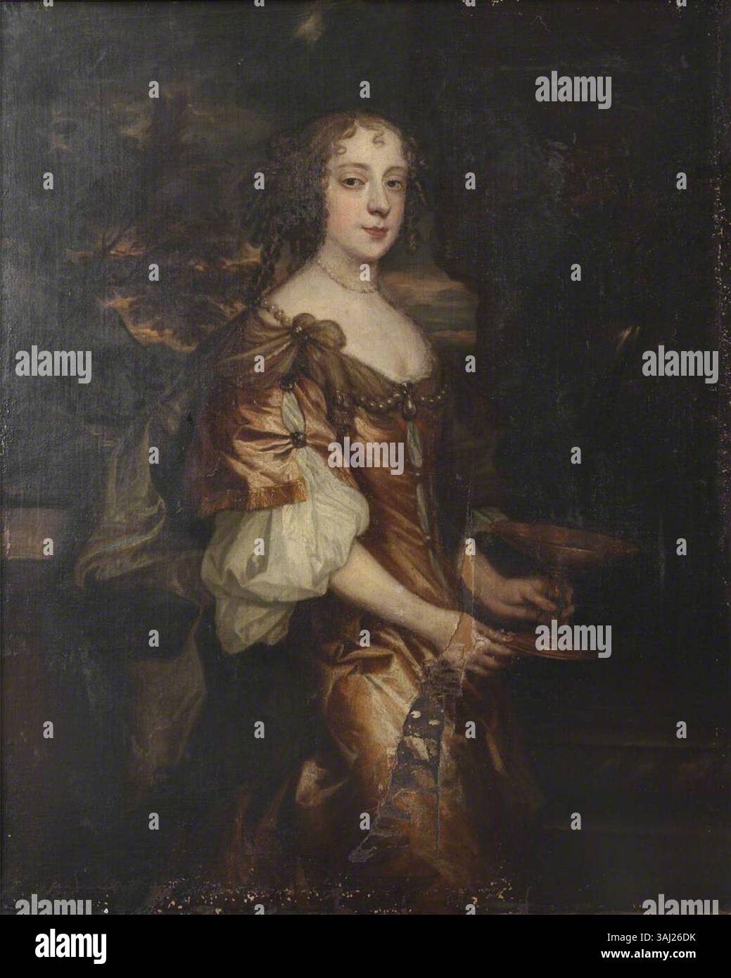 This portrait, in the style of Peter Lely, depicts an unknown lady ...