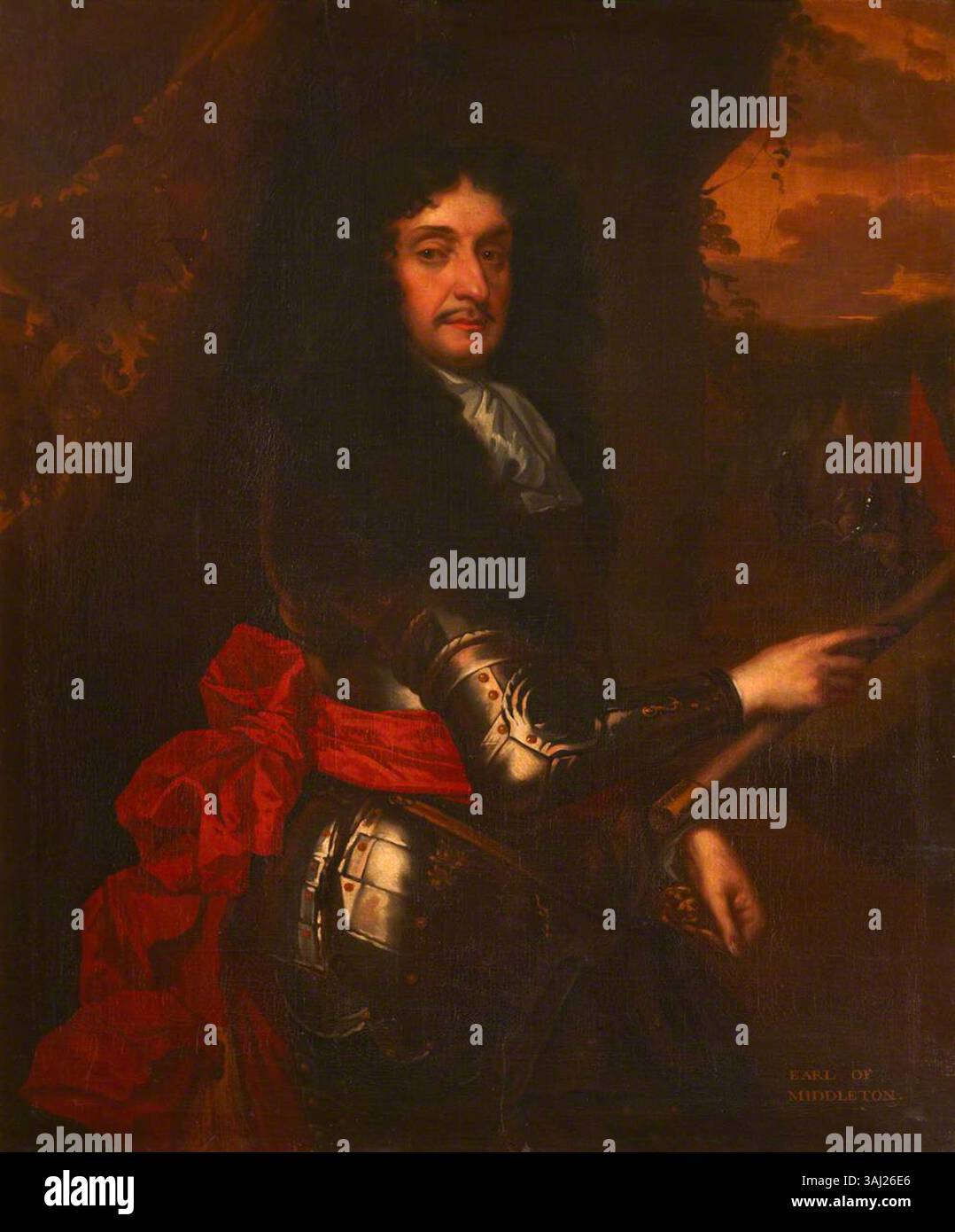 This portrait of John Middleton, 1st Earl of Middleton, Governor of ...