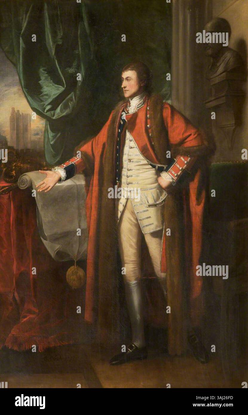 Portrait of Sir Richard Grosvenor, 1st Earl Grosvenor, painted by Benjamin West. Grosvenor, a ...