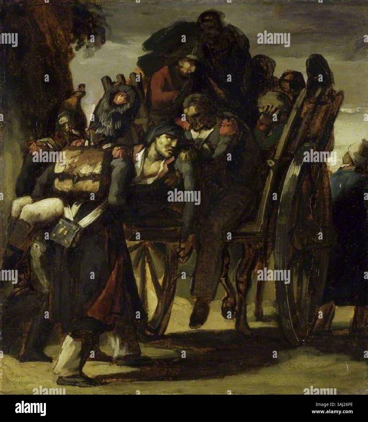 'Wounded Soldiers in a Cart' (1814) by Théodore Géricault is an oil ...