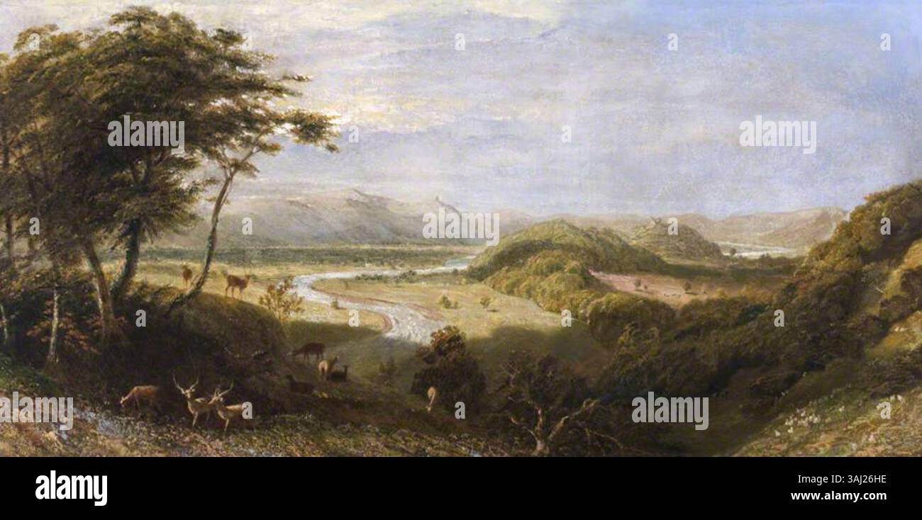 The Towy Valley with Dinefwr Castle and Paxton Tower, painted between ...