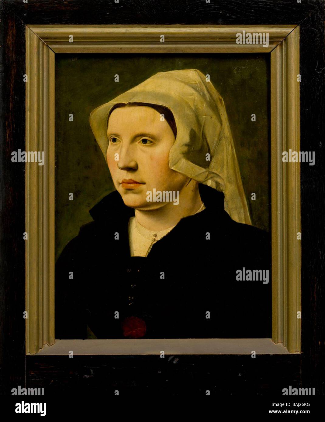 This 1543 portrait, attributed to the circle of Jan van Scorel, depicts an unknown woman. The ...