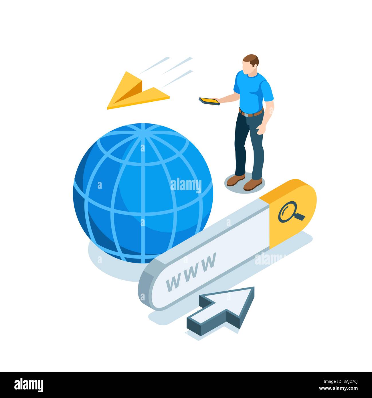 Search bar in flat Stock Vector Images - Alamy