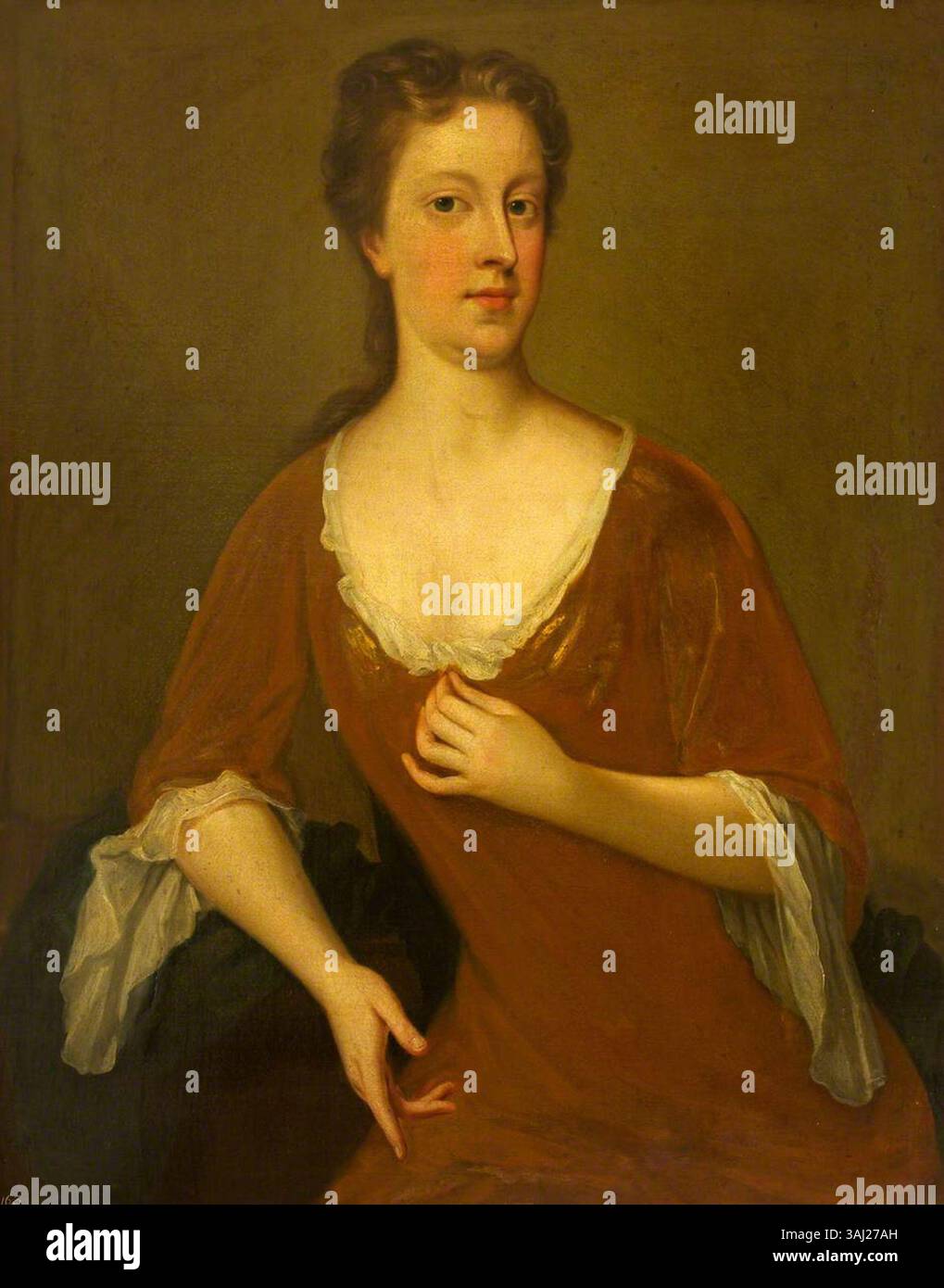 This 17th-century portrait, in the style of Michael Dahl, features an ...