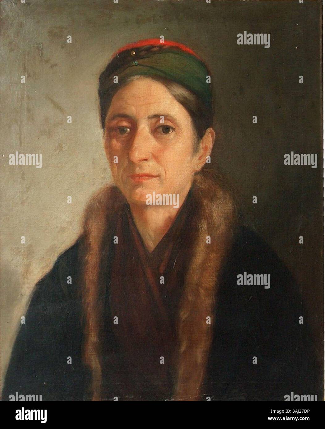 Portrait of a woman by Ura Jaki, painted around 1871, housed in the ...