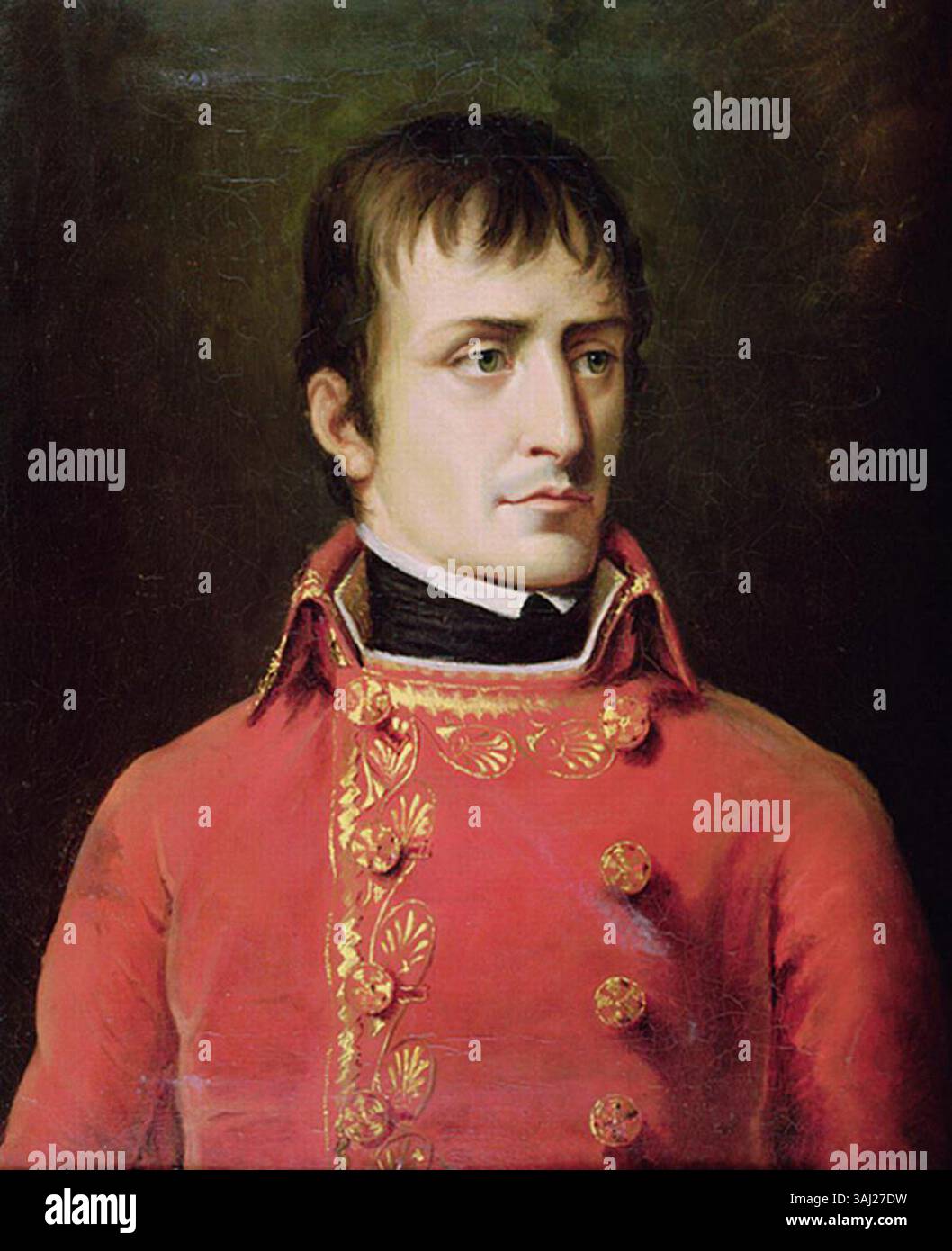 This 1796 portrait of Napoleon Bonaparte by Robert Lefèvre portrays the ...