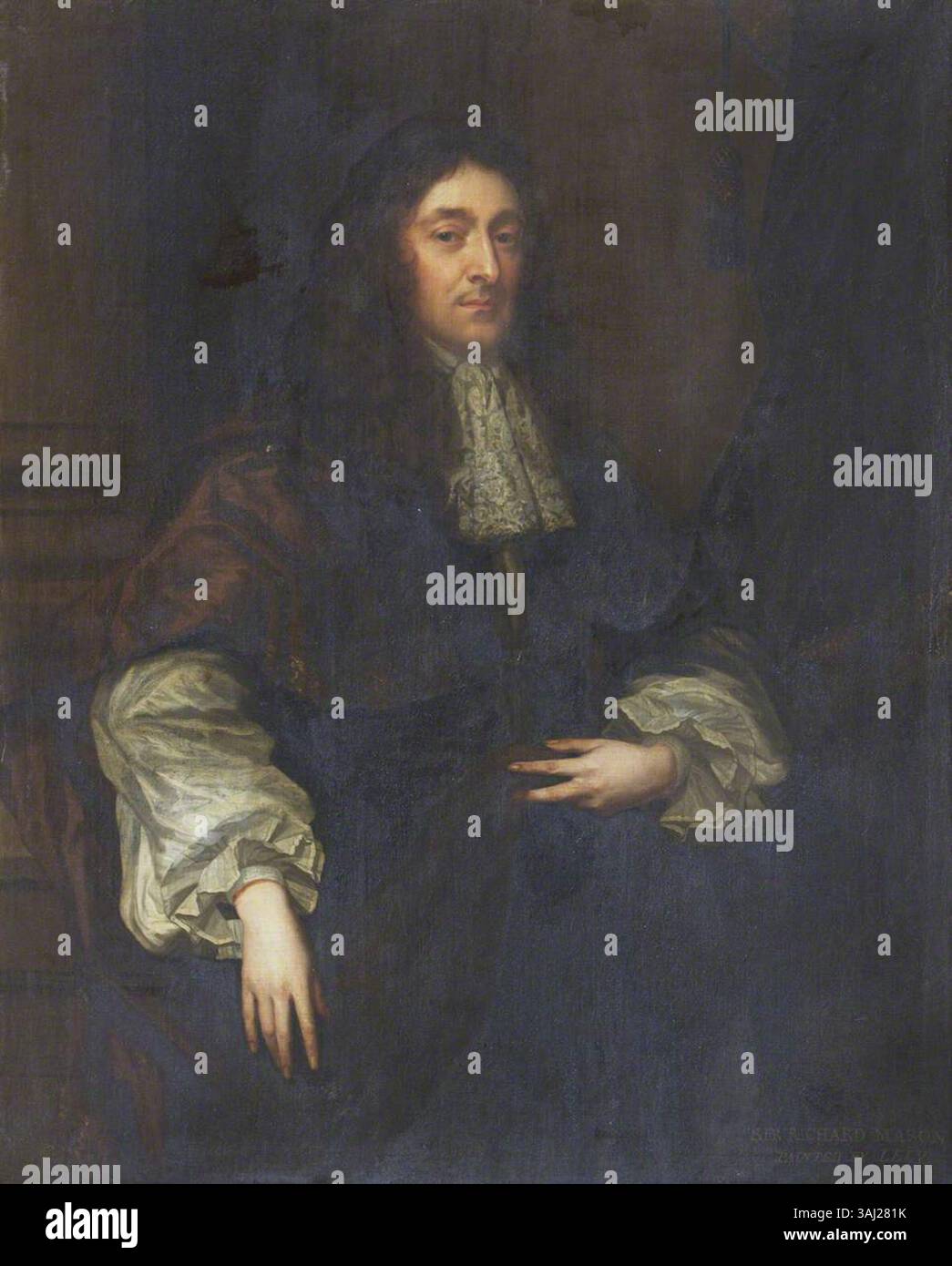This portrait, attributed to Jacob Huysmans, depicts Sir Richard Mason ...