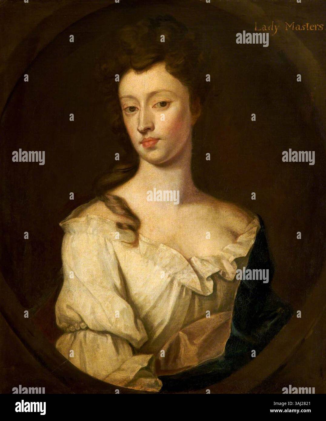 This portrait, painted in the style of Godfrey Kneller, depicts ...